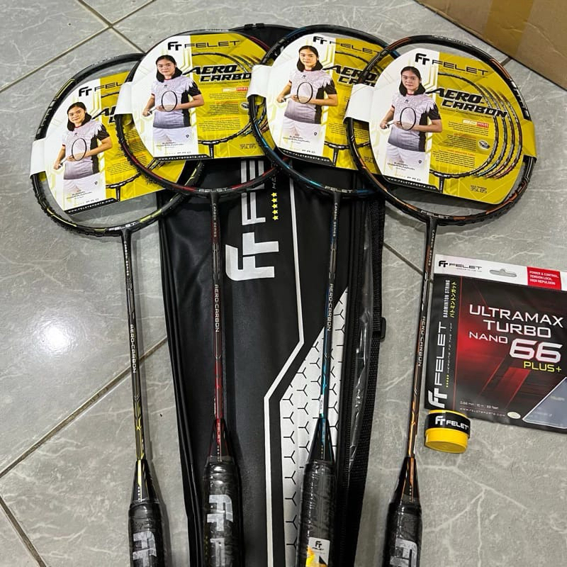 Jual Raket Badminton FELET AERO CARBON 35LBS Original | Shopee Indonesia