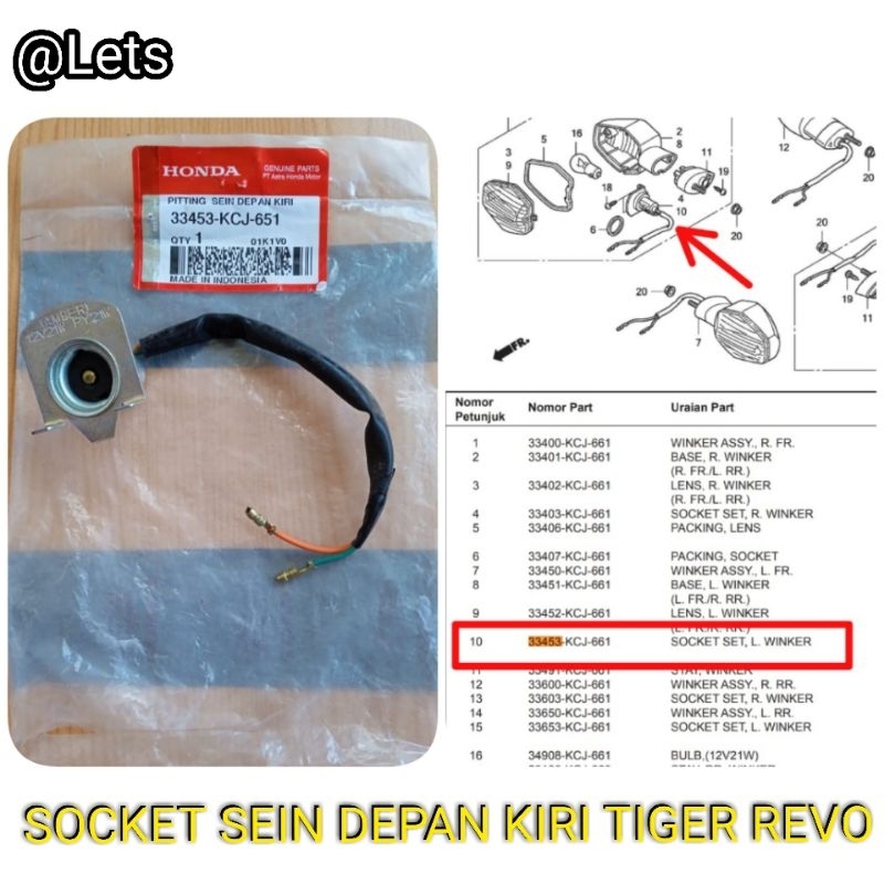 Jual PITTING LAMPU SEIN DEPAN KIRI TIGER REVO | Shopee Indonesia