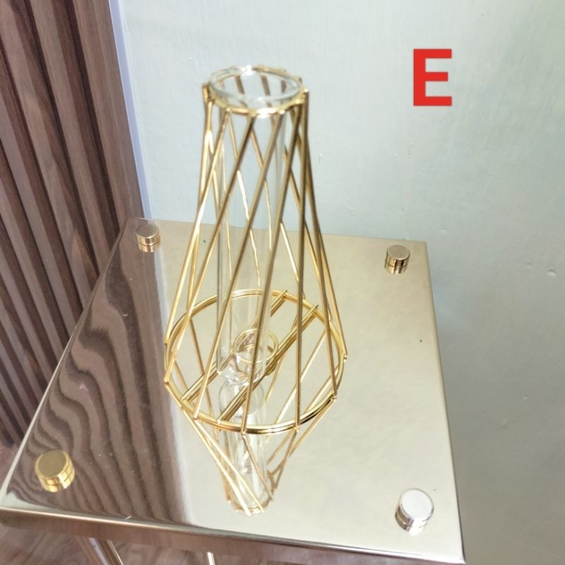 Jual VAS POT BUNGA GOLD EMAS METAL LOGAM DEKORASI MEJA ARTIFICIAL ...
