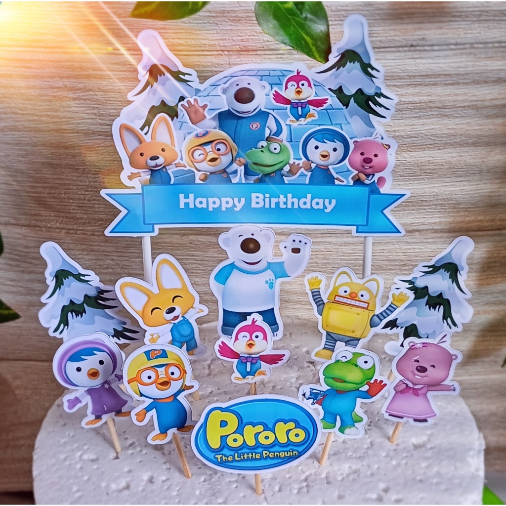Jual Toper Pororo Custom Foto untuk Hiasan Kue Ulang Tahun / Ultah Anak ...