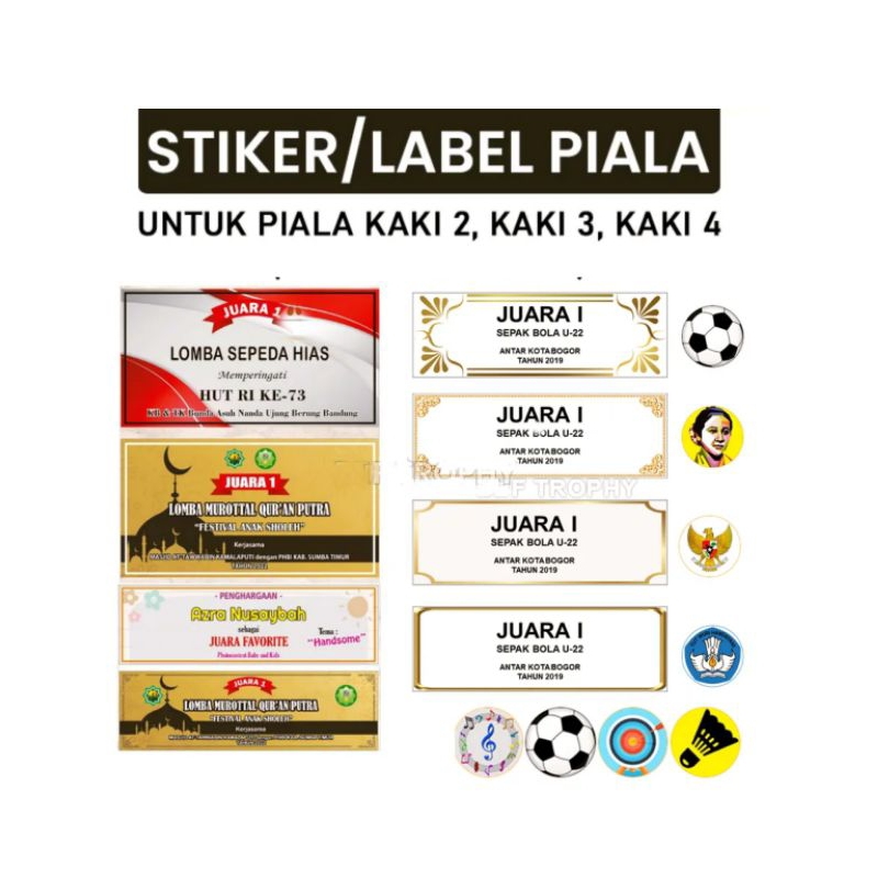Jual stiker piala 2 kaki | Shopee Indonesia