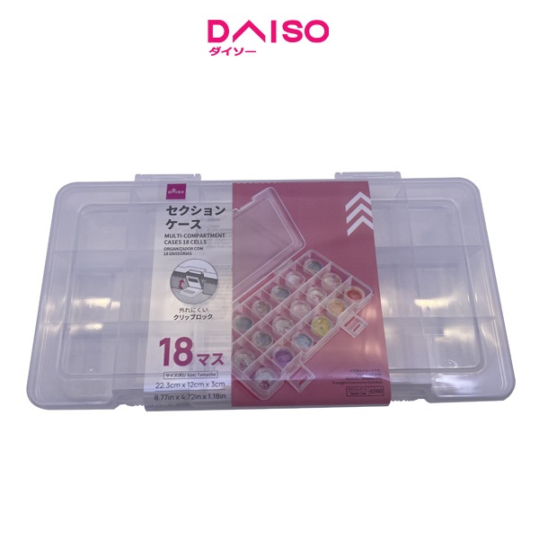 Jual Daiso Multi-Compartment Cases 18 Cells (8.77in x 4.72in x 1.18in ...