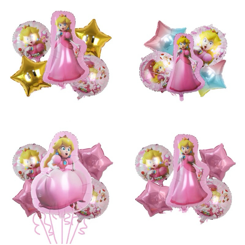 Jual Paket Balon Princess Peach Bintang Mario Bros | Shopee Indonesia