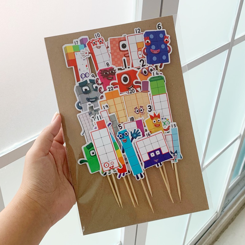 Jual Cup Cake Topper Karakter Numberblocks Tusukan Cupcake Hiasan Kue ...