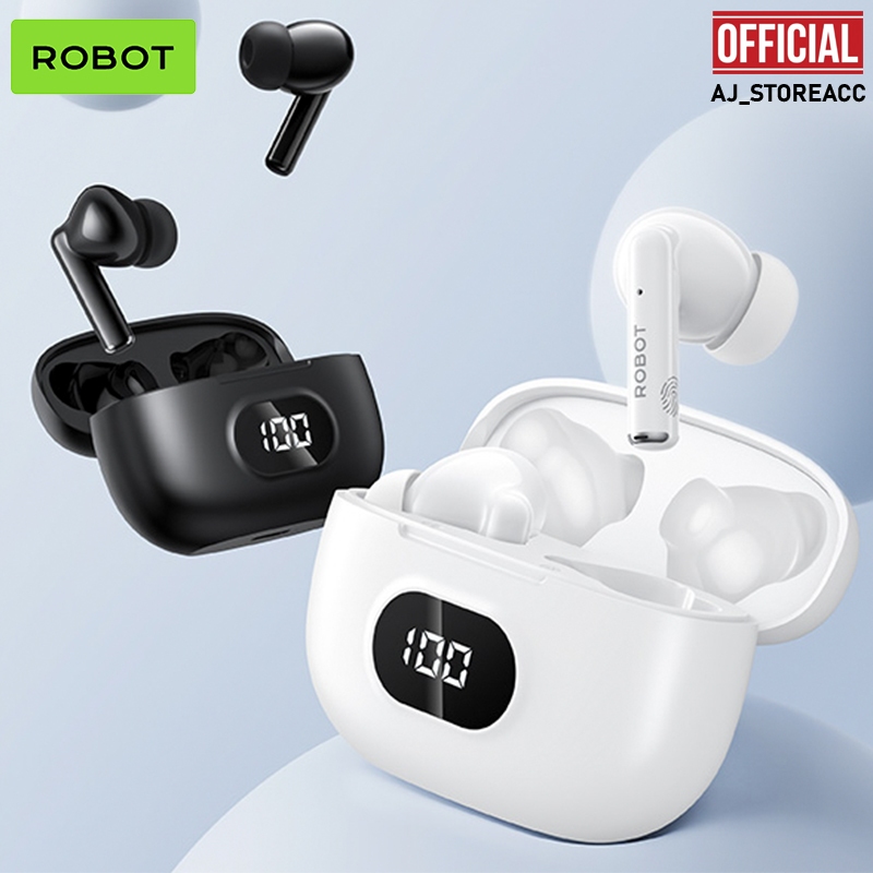 Jual HEADSET BLUETOOTH ROBOT AIRBUDS T70 TWS DEEP BASS DISPLAY AND 36H ...