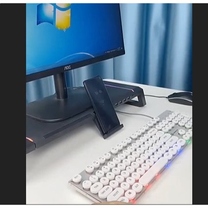 Jual Meja Laptop Monitor Stand Waterproof dng 4 Port USB dan Stand HP ...