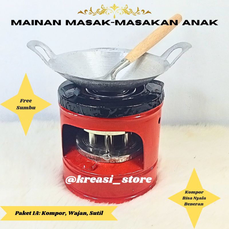 Jual Kompor Mini Alat Masak Anak (Paket 1A) Kompor Mainan Jadul Bisa ...