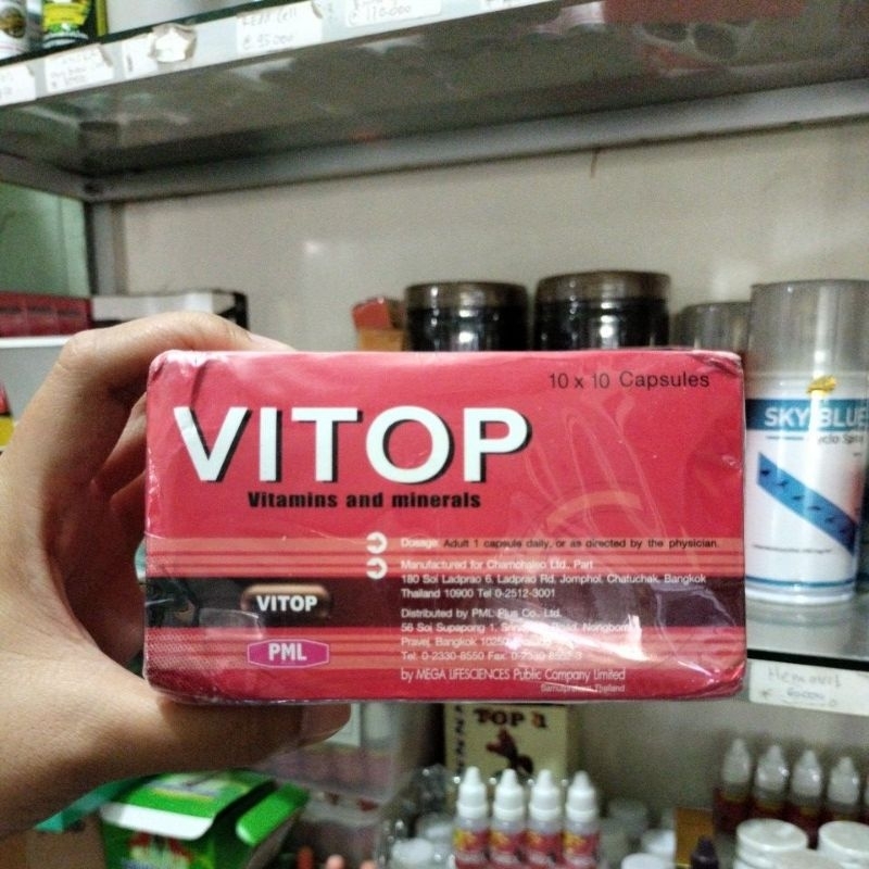 Jual VITOP 1 BOX ISI 10 STRIP VITAMIN DAN MINERAL AYAM | Shopee Indonesia