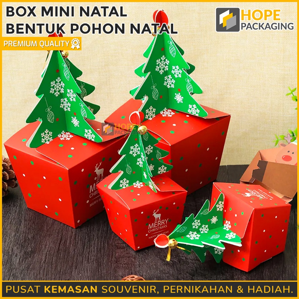 Jual Box Natal Bentuk Pohon Besar / Box Natal 400ml / Christmas Tree ...