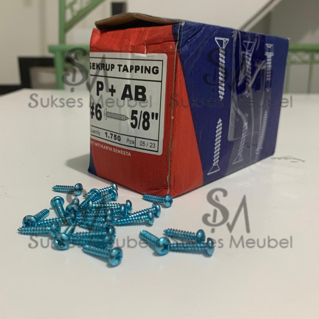 Jual P+AB WILSON 6MM = 1 PAK / SEKRUP TAPPING WILSON KEPALA BULAT 6MM ...