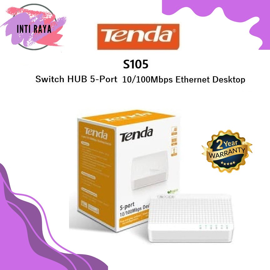 Jual Tenda S105 Switch Hub 5 Port Ethernet Switch - White S 105 ...