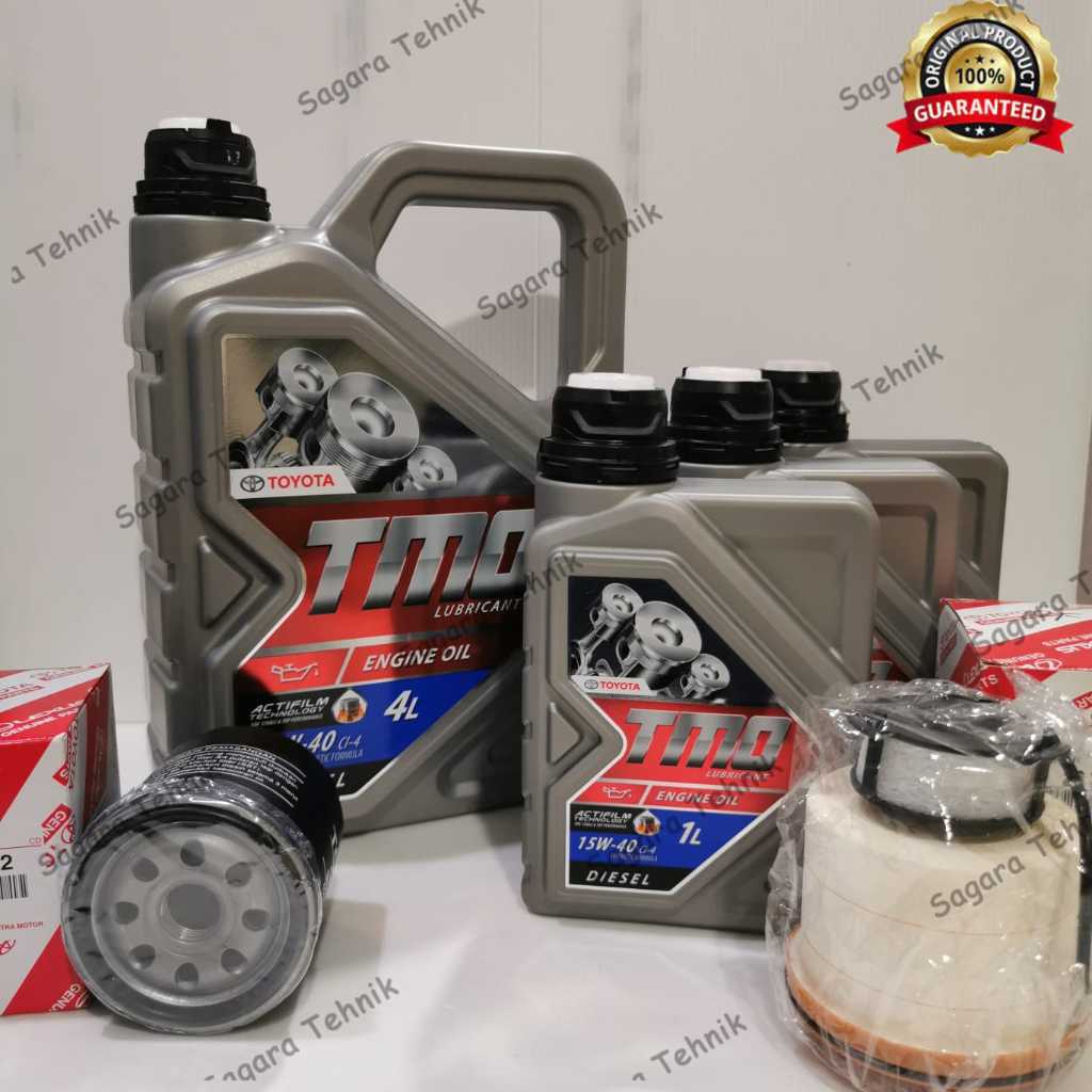 Jual PAKET GANTI OLI + 2 FILTER OLI DAN SOLAR TMO 15W-40 DIESEL 7 LITER ...