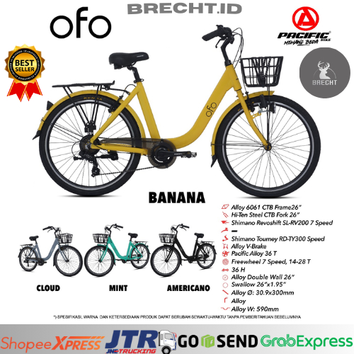 Jual Sepeda Mini City Bike CTB OFO 26 Alloy Original By Pacific READY ...