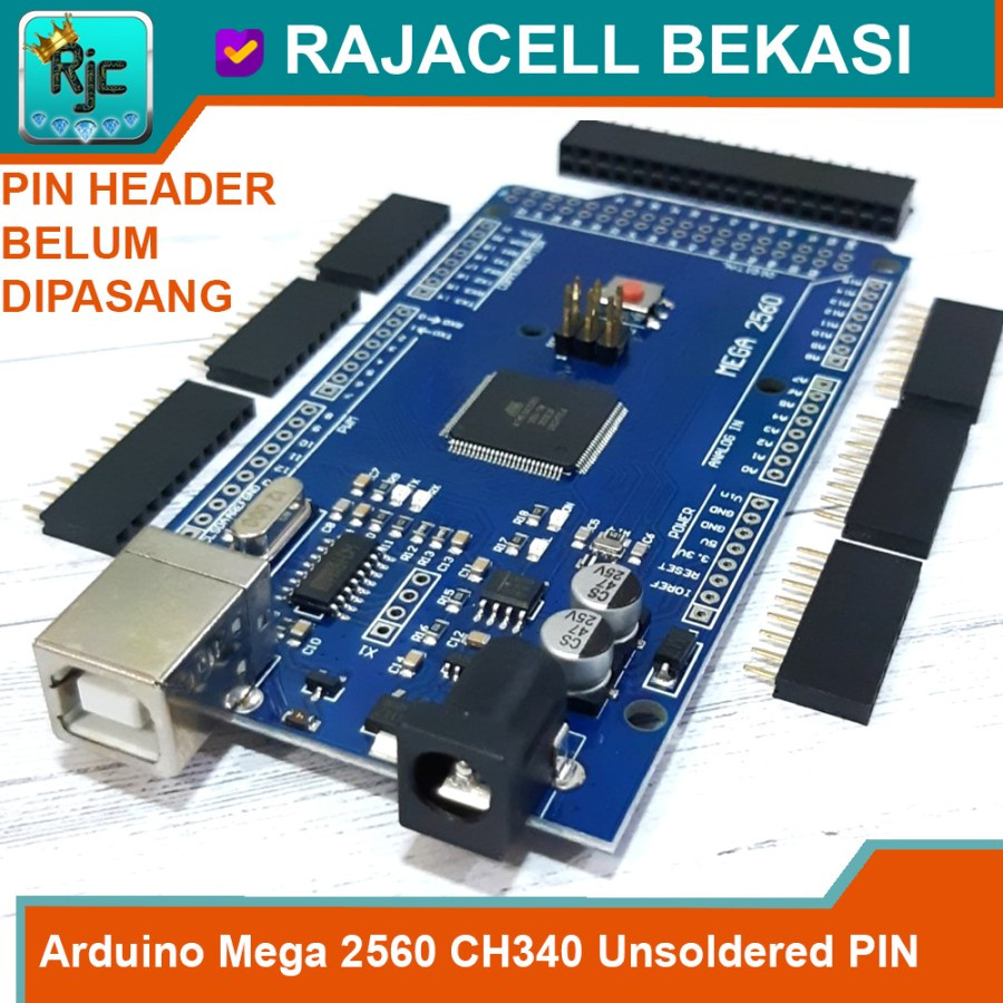 Jual Mega2560 CH340 Pin Header belum disolder Compatible Arduino Mega ...