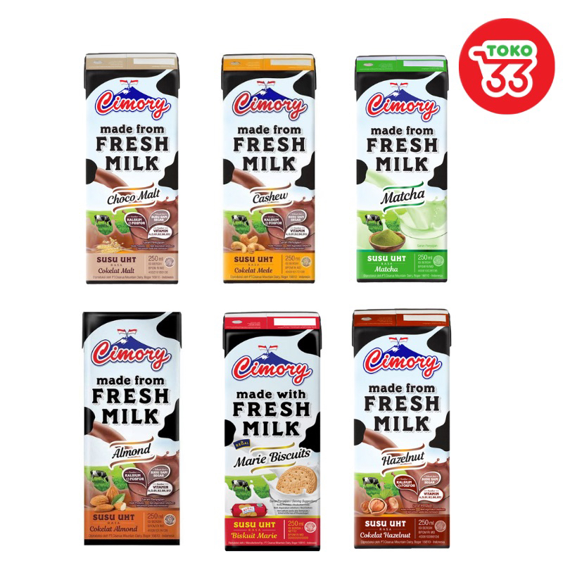 Jual Cimory Fresh Milk UHT 250ml berbagai varian | Shopee Indonesia