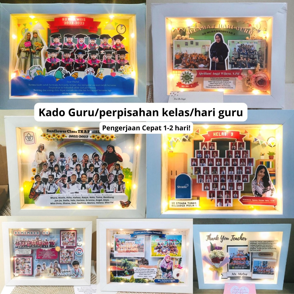 Jual Guru I Kado Guru I Scrapbook guru I 3D bingkai I Perpisahan kelas ...