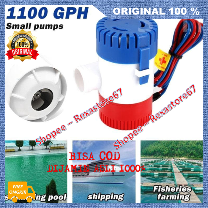 Jual Pompa Air Celup Bilge Pump Pompa DC 12 Volt Submersible Serbaguna ...