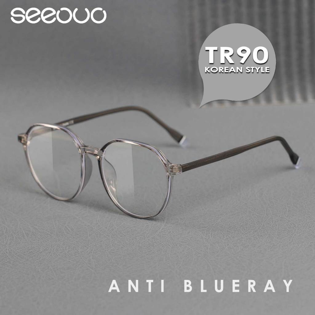 Jual Seeouo Kacamata Antiradiasi Blueray Bentuk Kotak Bahan TR90 Bisa Minus Fashion Pria Dan ...
