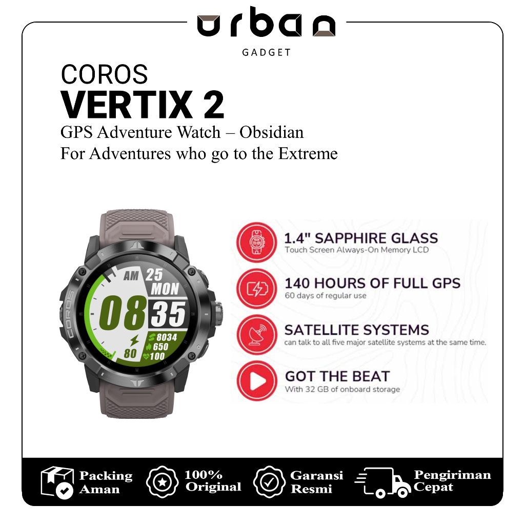 Jual Coros VERTIX 2 GPS Adventure Watch | Shopee Indonesia