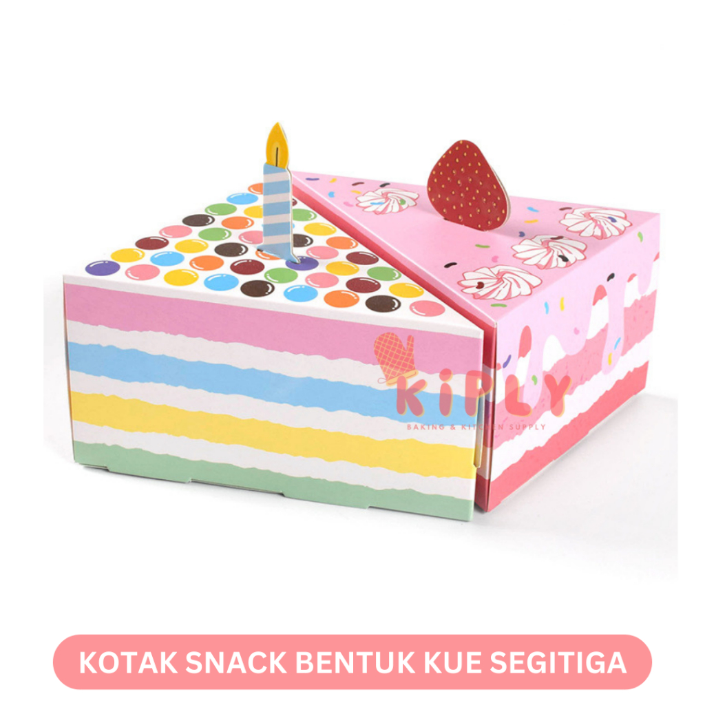 Jual Kotak Snack bentuk Kue Segitiga/Kotak Hadiah Pesta Ulang Tahun ...
