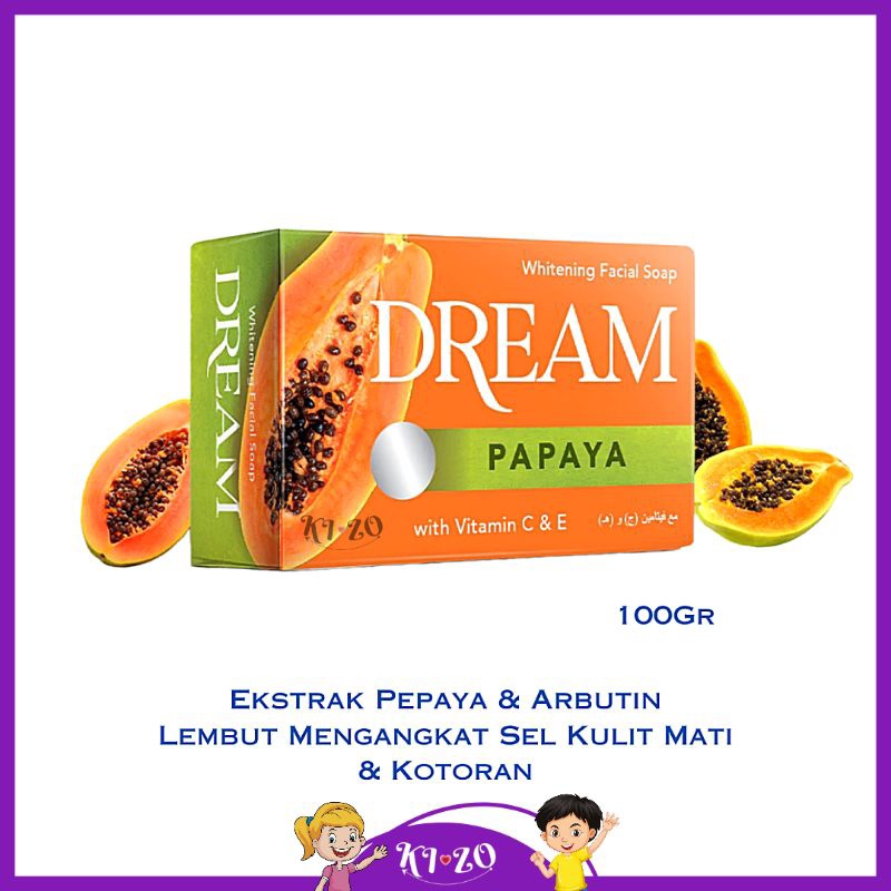 Jual Dream Sabun Pepaya 100gr | Sabun Wajah Pepaya Dream by Shinzui ...