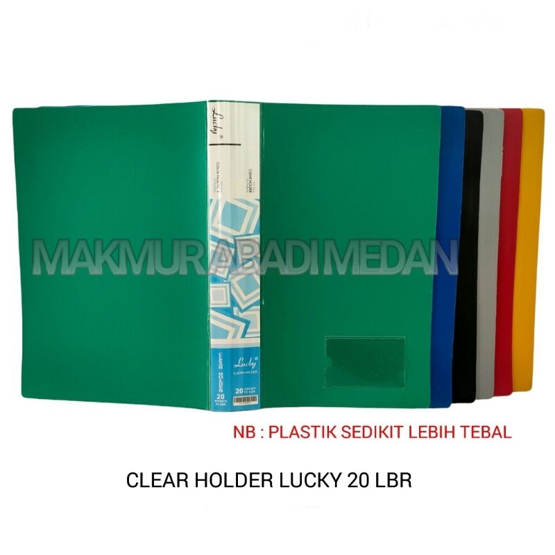 Jual (1Pcs) Clear Holder F4 Folio 20 40 Lembar Lucky/Map Plastik/Dokumen Keeper/Map Holder ...
