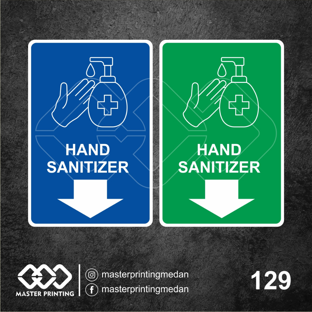 Jual 129 - Stiker Hand Sanitizer, Sabun Cuci Tangan, Sticker Vinyl ...