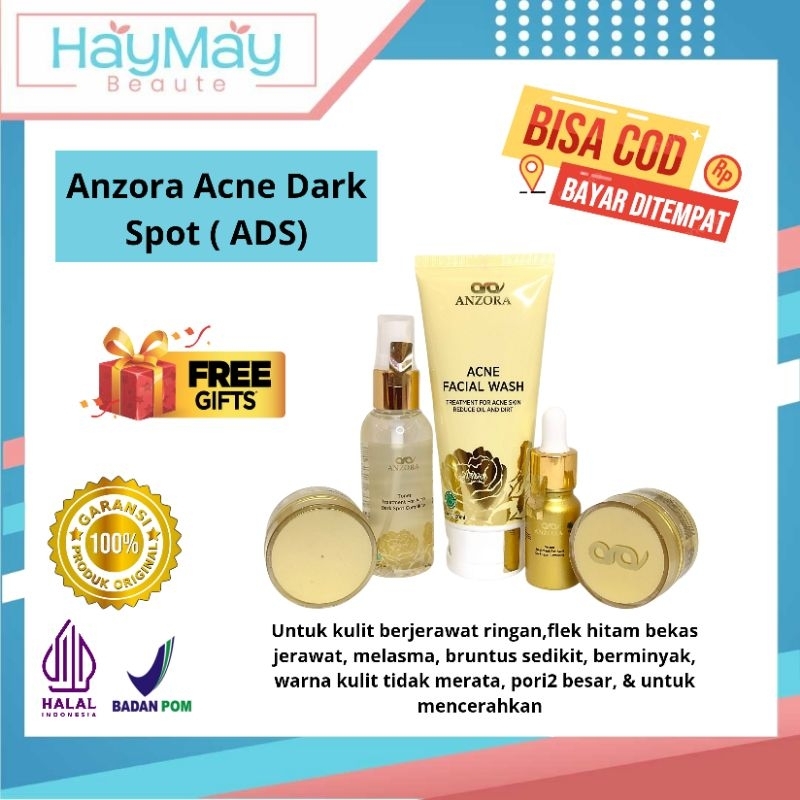 Jual Anzora acne dark spot original aman BPOM untuk flek hitam ...