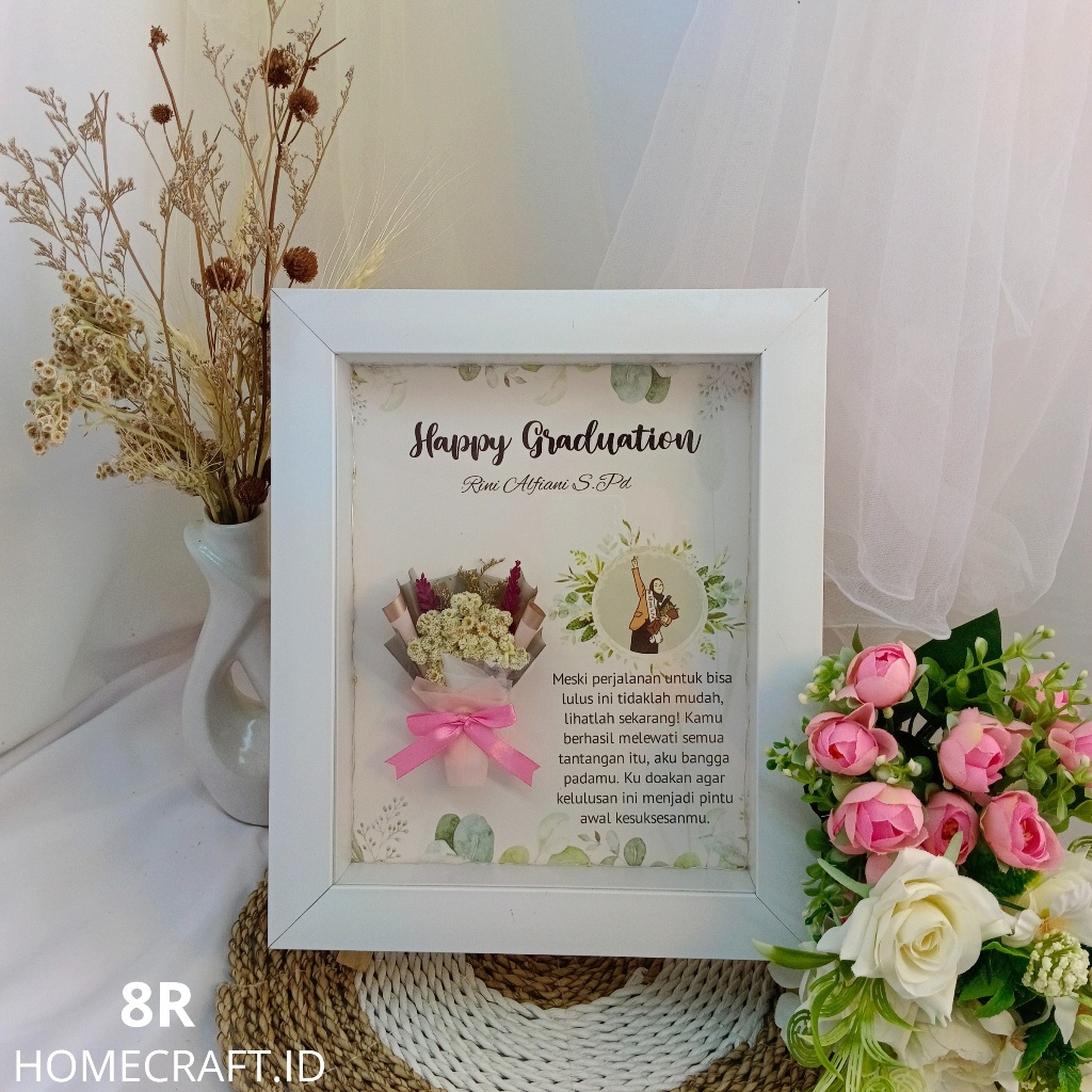 Jual Frame foto/Pigura Pop up 3D Putih ukuran 8R 20x25 cm + Kaca ...