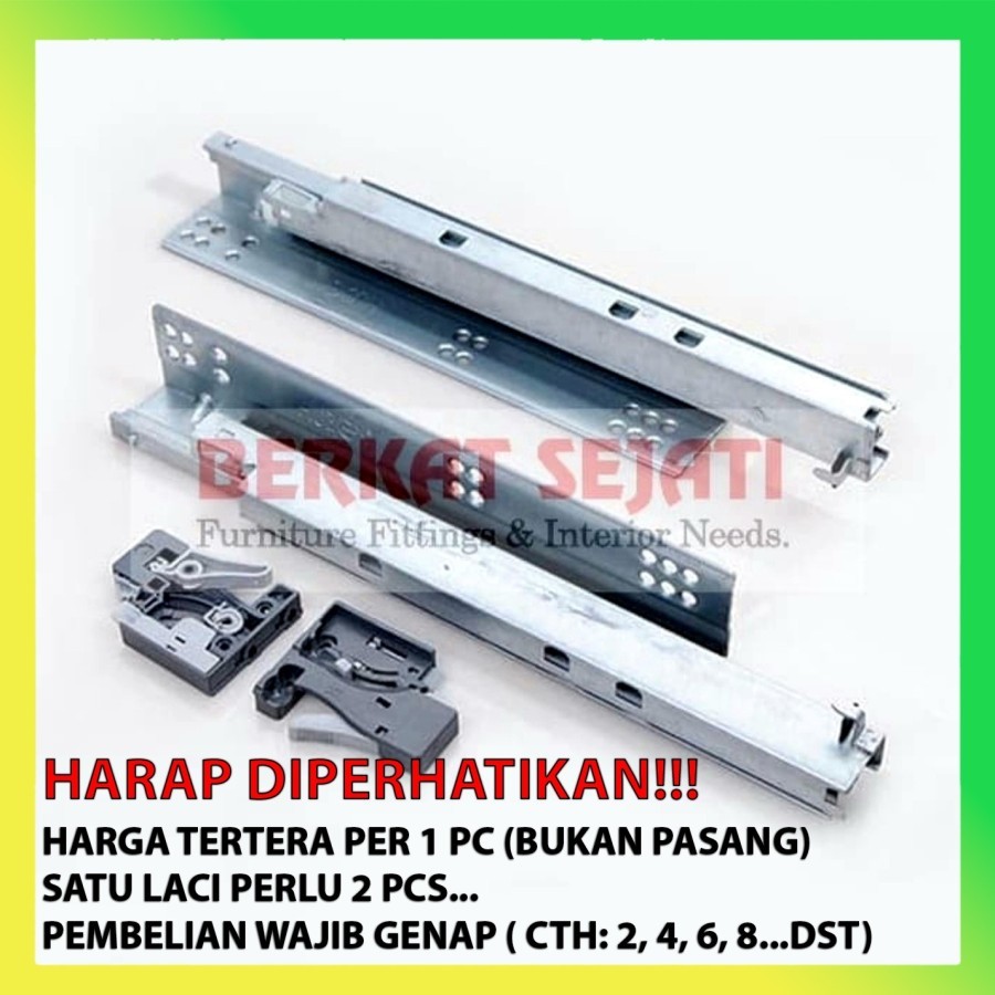 Jual HUBEN TD27 (50 cm) Rel Laci Tandem Clip On Double Slow Motion Soft ...