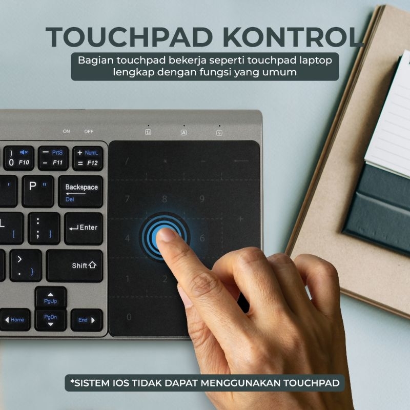 Jual QXUZ Keyboard Wireless QWERTY Touchpad PC smart TV Tablet android Q63 | Shopee Indonesia