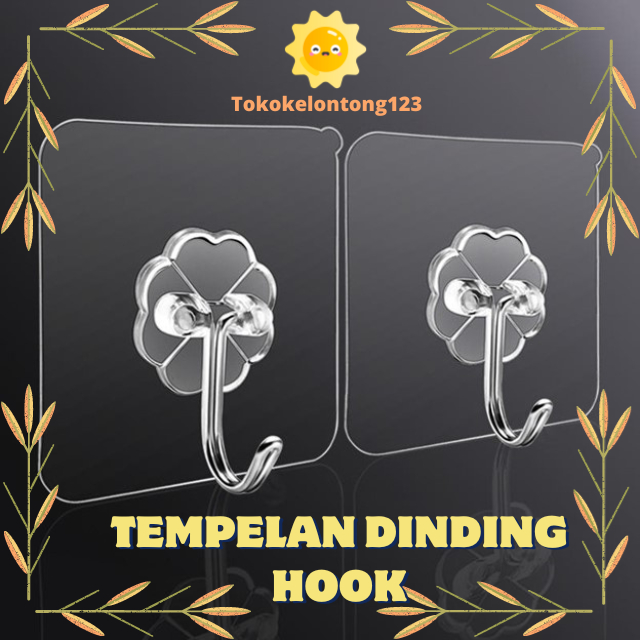 Jual Gantungan tempel dinding hook/Hook hanger multifungsi/Gantungan ...