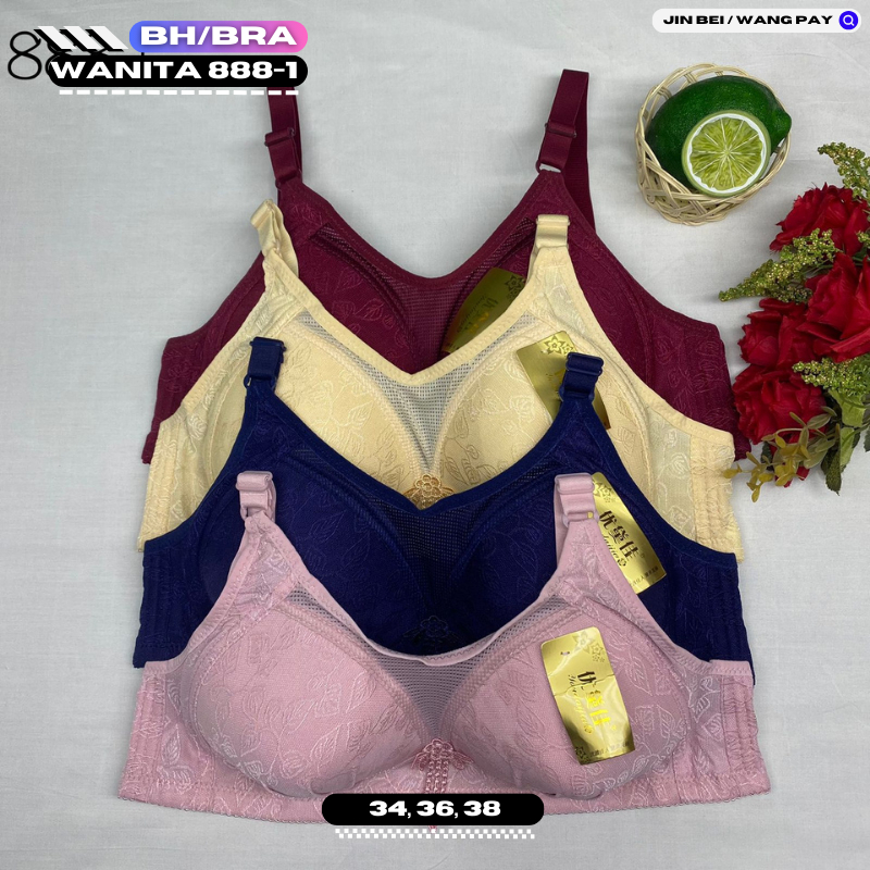 Jual BRA / BH NO KAWAT WANITA #888-1 UKURAN 38-44 TERDAPAT 4 WARNA KAIT ...
