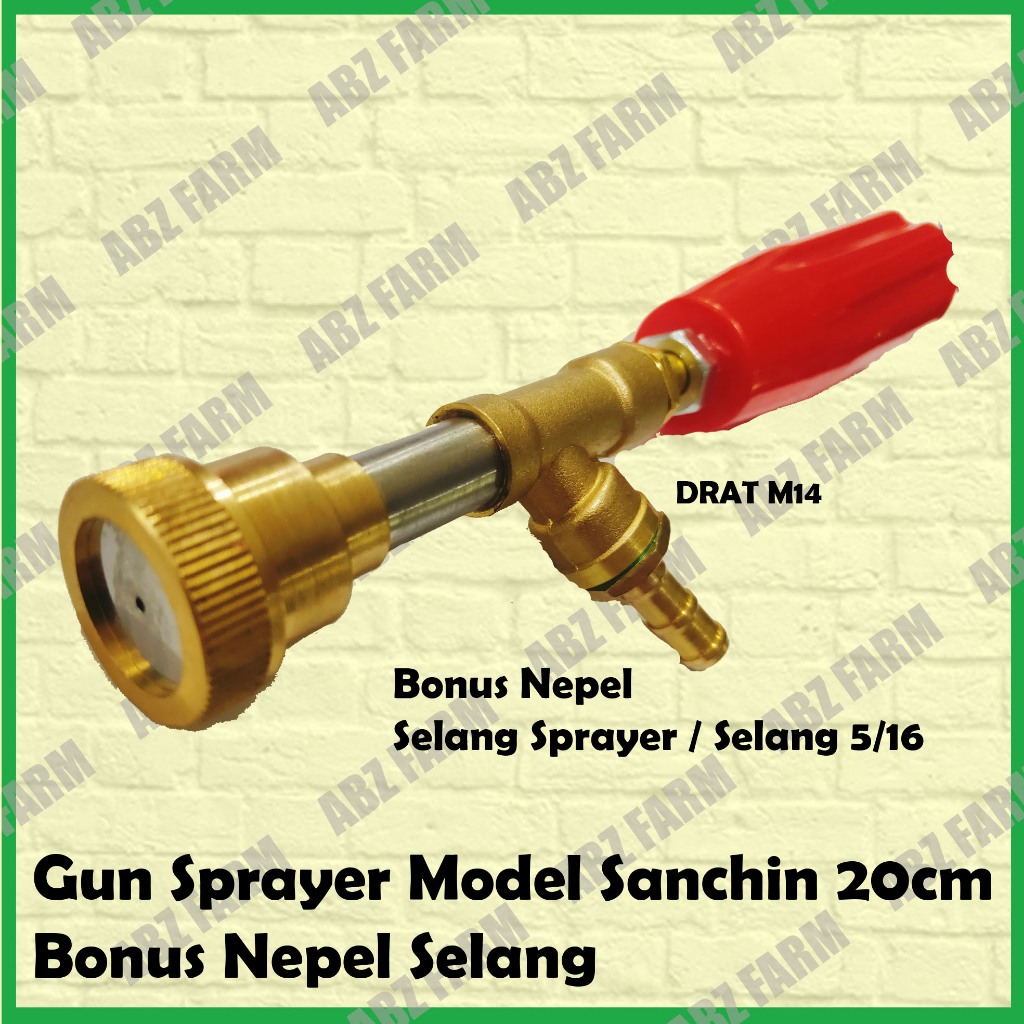 Jual Gun / Stick Sprayer Model Sanchin / Sancin kuningan 20cm | Shopee ...