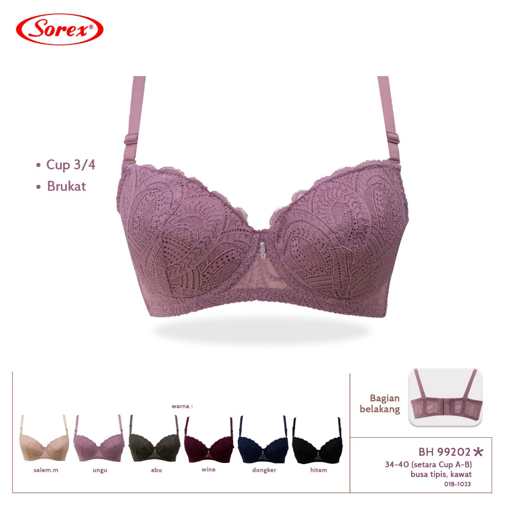 Jual Bra BH Sorex 99202 Kawat Tanpa Busa Kait 3 (Cup A-B) | Shopee ...