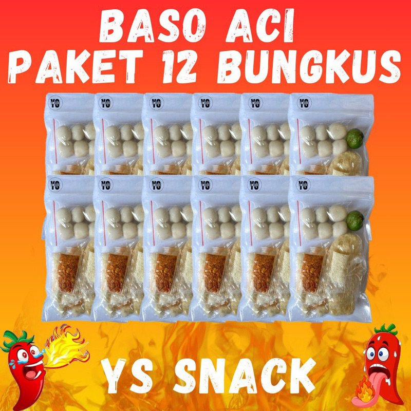 Jual Baso aci paket 12 bungkus murah / baso aci paket 12 bungkus / baso ...