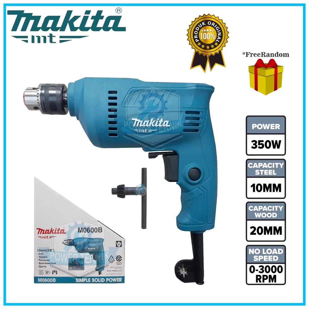 Jual Mesin Bor Tangan 10mm MAKITA M0600B Electric Drill Bor Listrik Kayu tembok Besi 10 mm M ...
