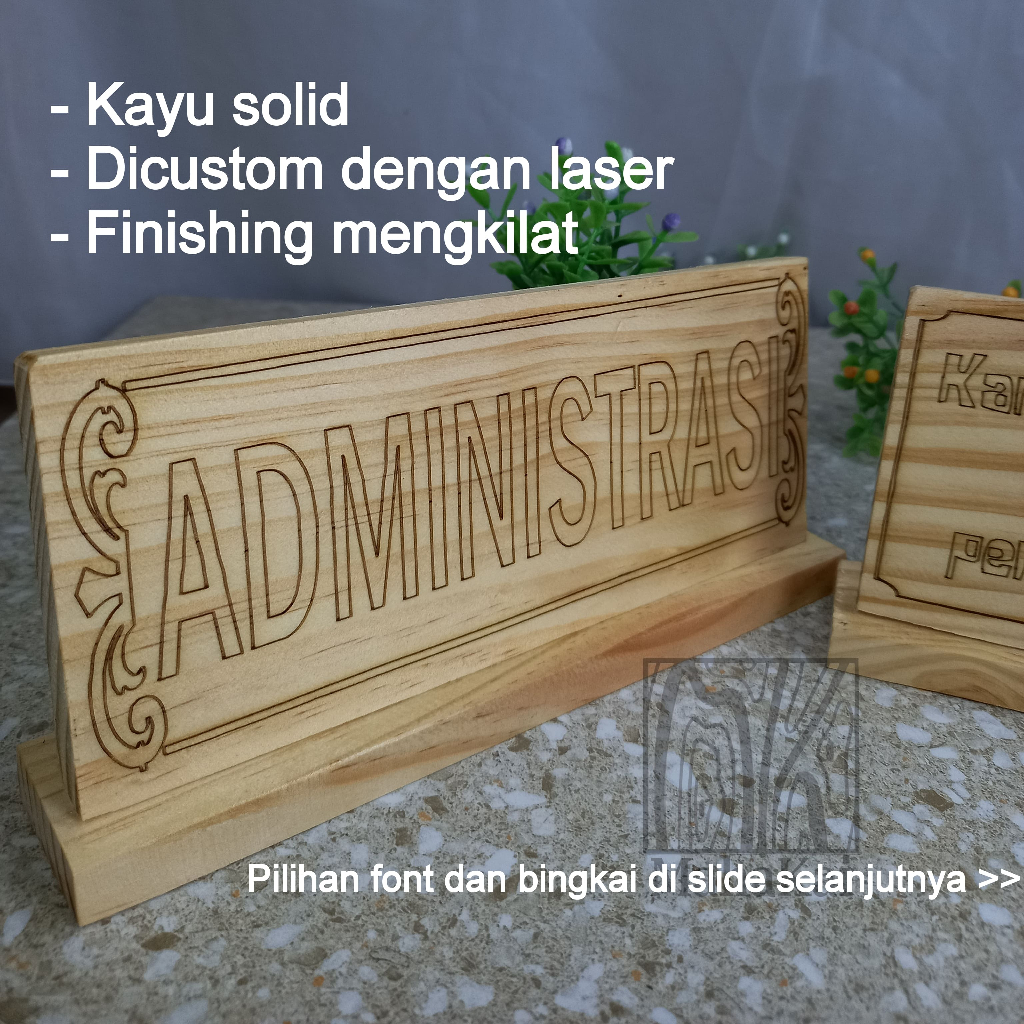 Jual [CUSTOM] Table Sign Papan Kasir Cashier Admin Kayu Sign Board Meja ...