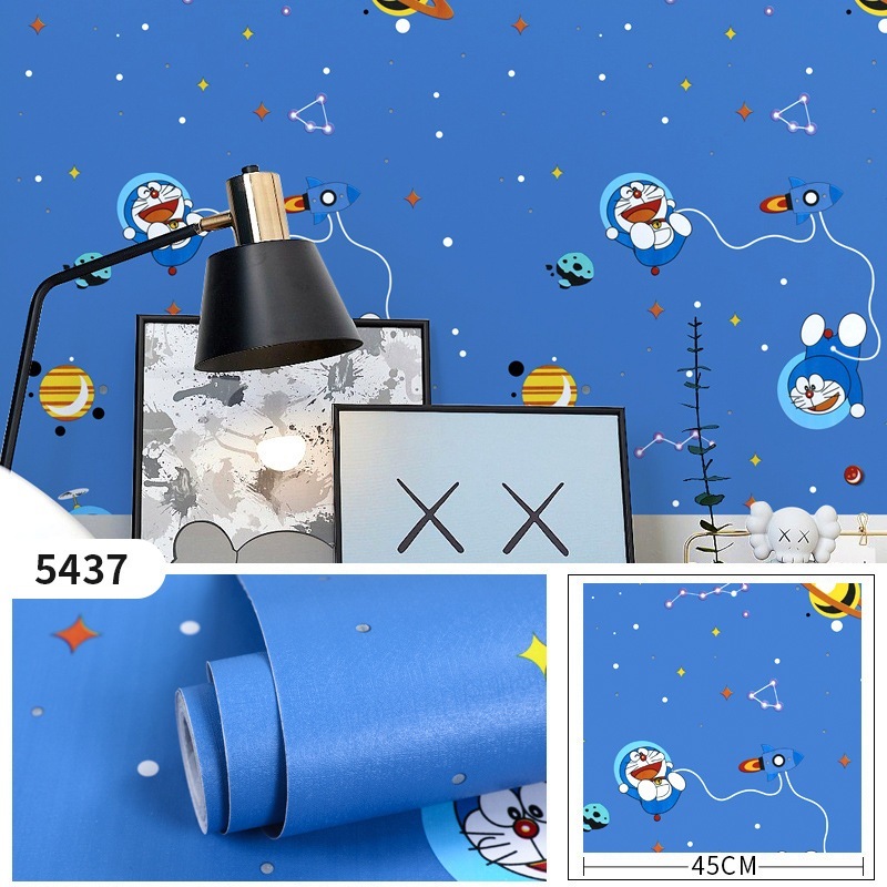 Jual Wallpaper Sticker Dinding Motif Doraemon Planet Panjang 8 s/d 9 Meter x Lebar 45cm | Shopee ...