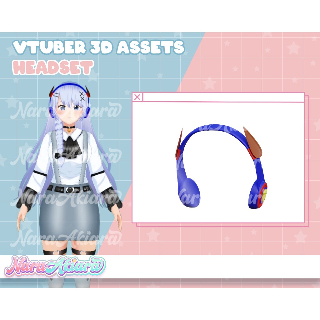 Jual Headphone Streaming 3D Vroid untuk Karakter Anda, Headphone Nyaman ...