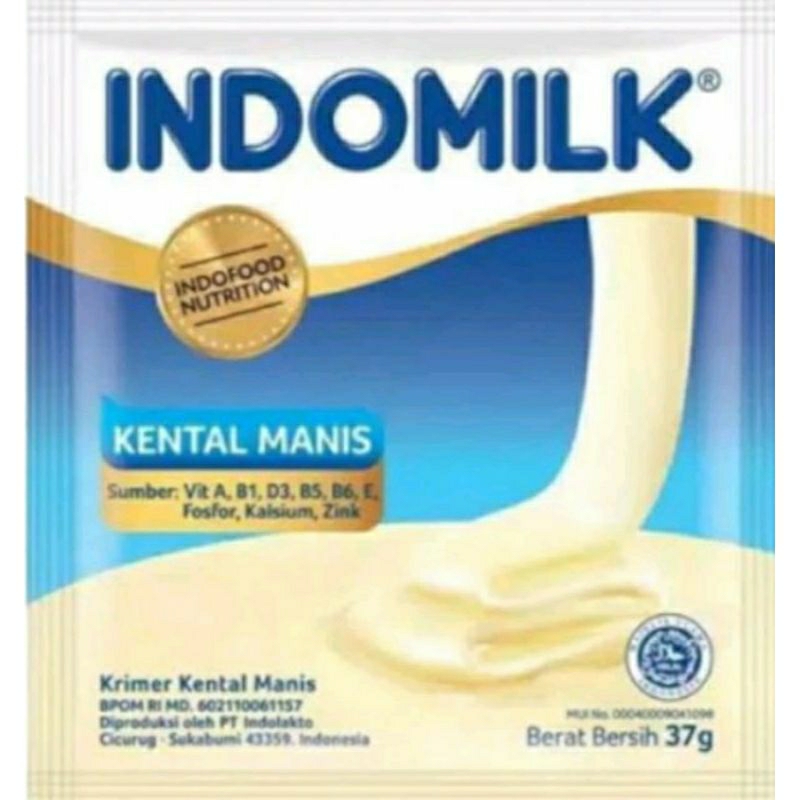 Jual Susu Kental Manis INDOMILK Sachet @37gr (1 Renteng isi 6 Sachet ...