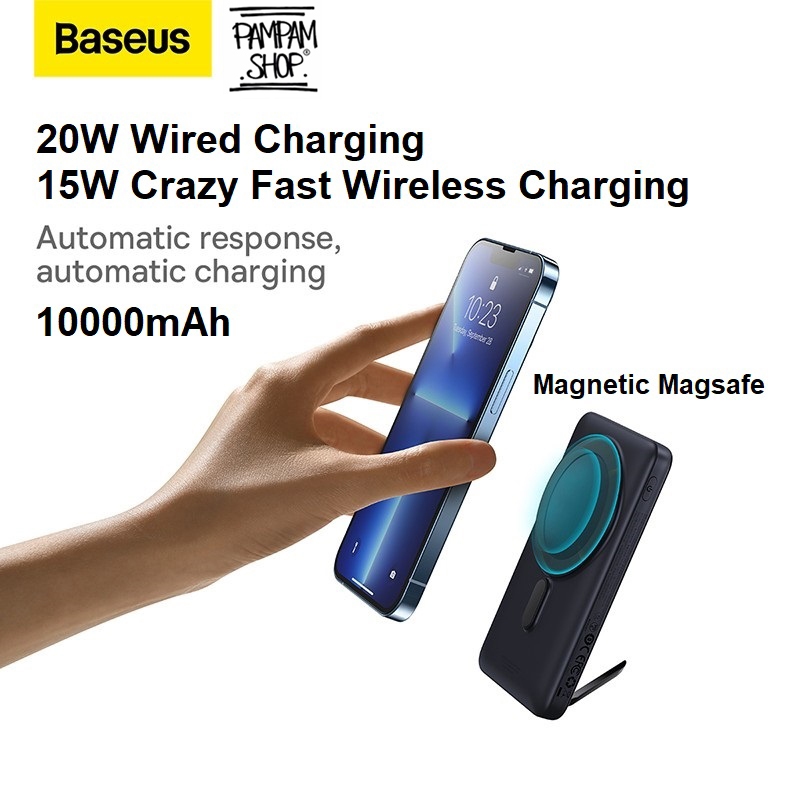 Jual Baseus Powerbank Magnetic Bracket 20W Wireless MagSafe Iphone 12 ...