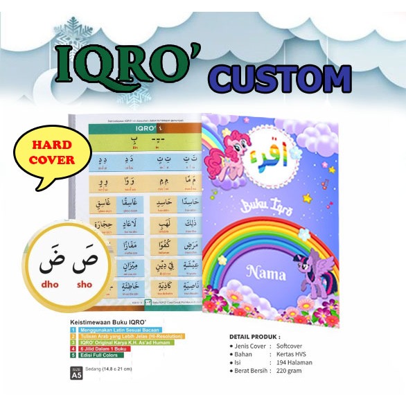 Jual (Hard Cover : Iqro Custom Nama Foto) Iqro dan Juz Amma Iqro untuk ...