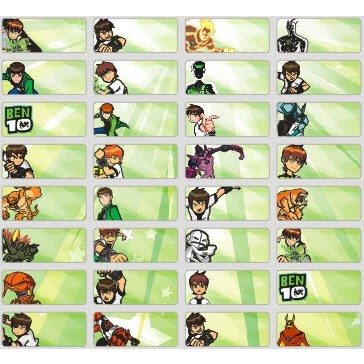 Jual Stiker Label Nama Anti Air - Waterproof Sticker Name Label - Ben10 ...