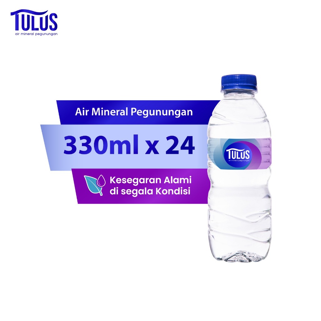 Jual TULUS Mineral Water 330 ml x 24 botol (3 DUS) - Air Mineral ...