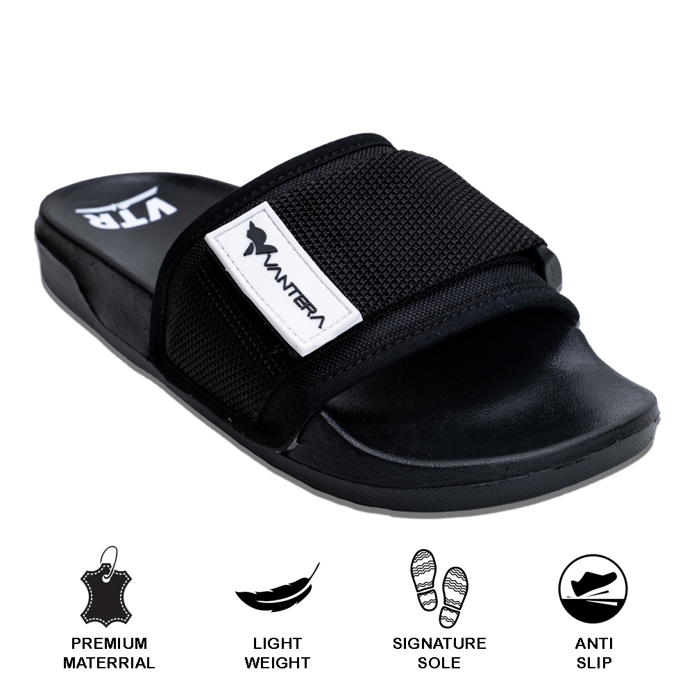 Jual Vantera Official - Andromeda Black | Sandal Slipper | Sandal Pria ...