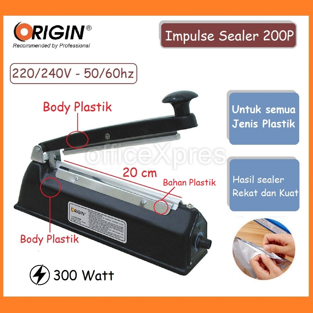 Jual Alat Pres Plastik 200 / Alat Perekat Plastik / Impulse Sealer 20 ...