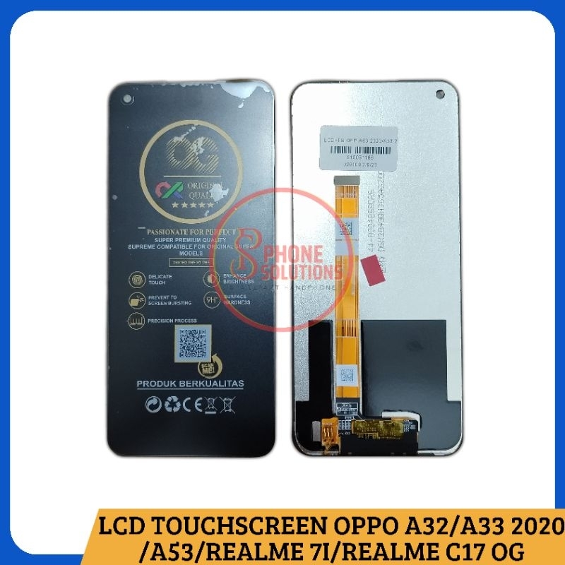 Jual LCD TOUCHSCREEN OPPO A32/A33 2020/A53 4G/A54 4G/A55 4G/REALME 7i/REALME C17 BLACK (OG ...