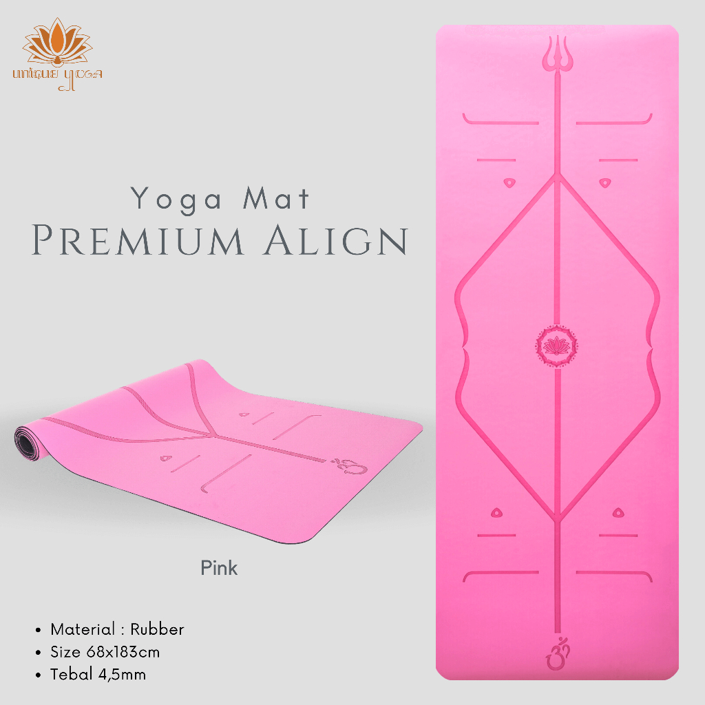 Jual Matras Yoga Premium Align / Yoga Mat Premium Align Rubber / Yoga ...