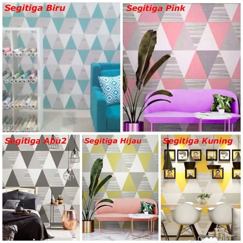 Jual Wallpaper dinding sticker type segi tiga | Shopee Indonesia